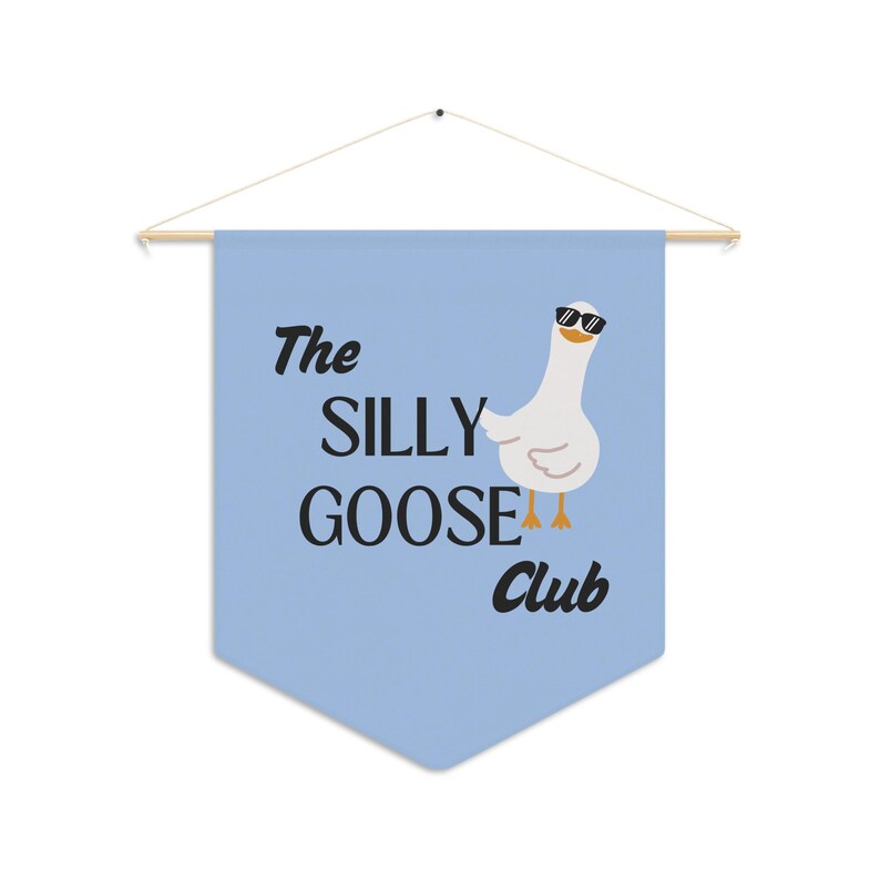 Silly Goose Pennant Flag for Kids Room Decor, Playful Wall Banner ...