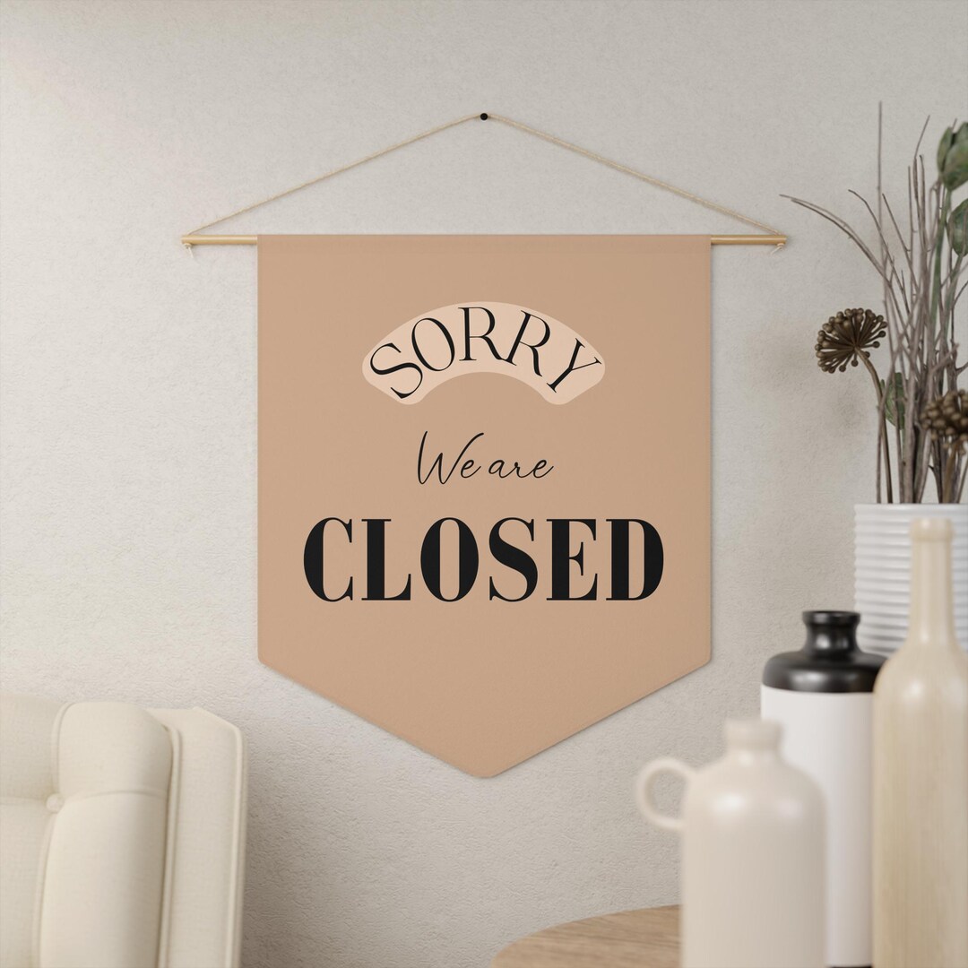 Store Closed Sign Pennant Flag, Business Closed Flag, Shop Sign ...
