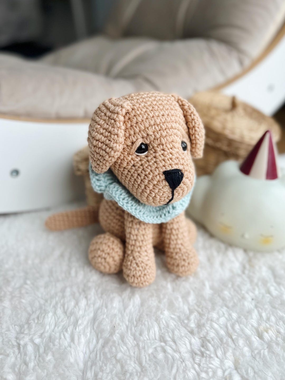 Crochet Dog Plushie, Cute Labrador Toy, Labrador Retriever Toy, Baby ...