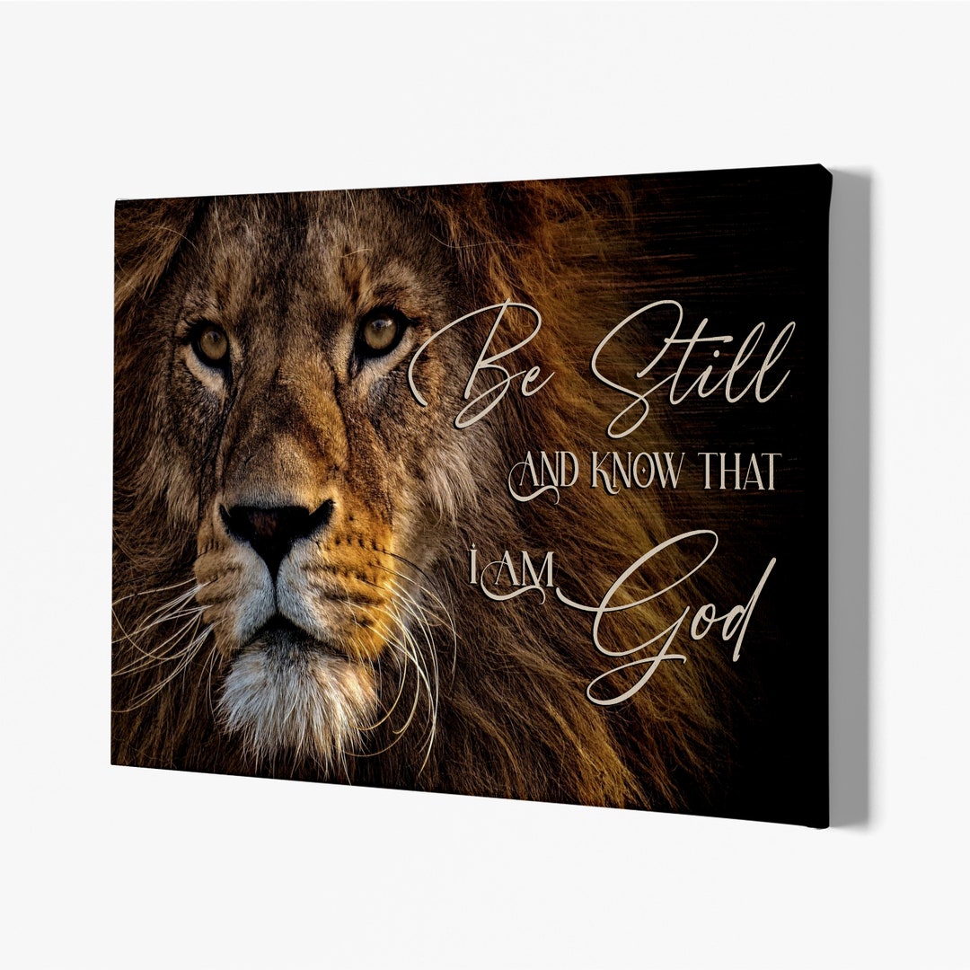 Christian Gifts, Inspiration Quote Wall Art, Be Still and Know That I ...