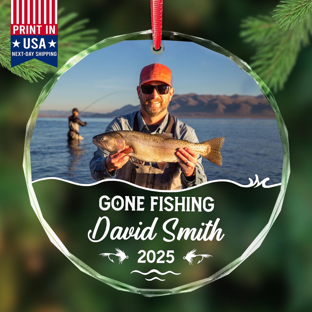 Fishing Gifts, Fishing Photo Ornament, Fishing Lover Gifts, Fishing ...