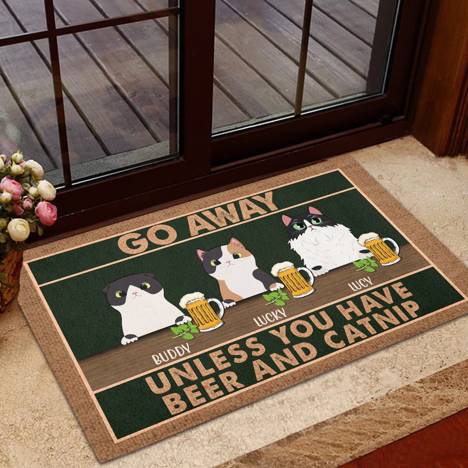 Personalized Cat Doormat, Custom Cat Welcome Mat, Housewarming Gifts ...