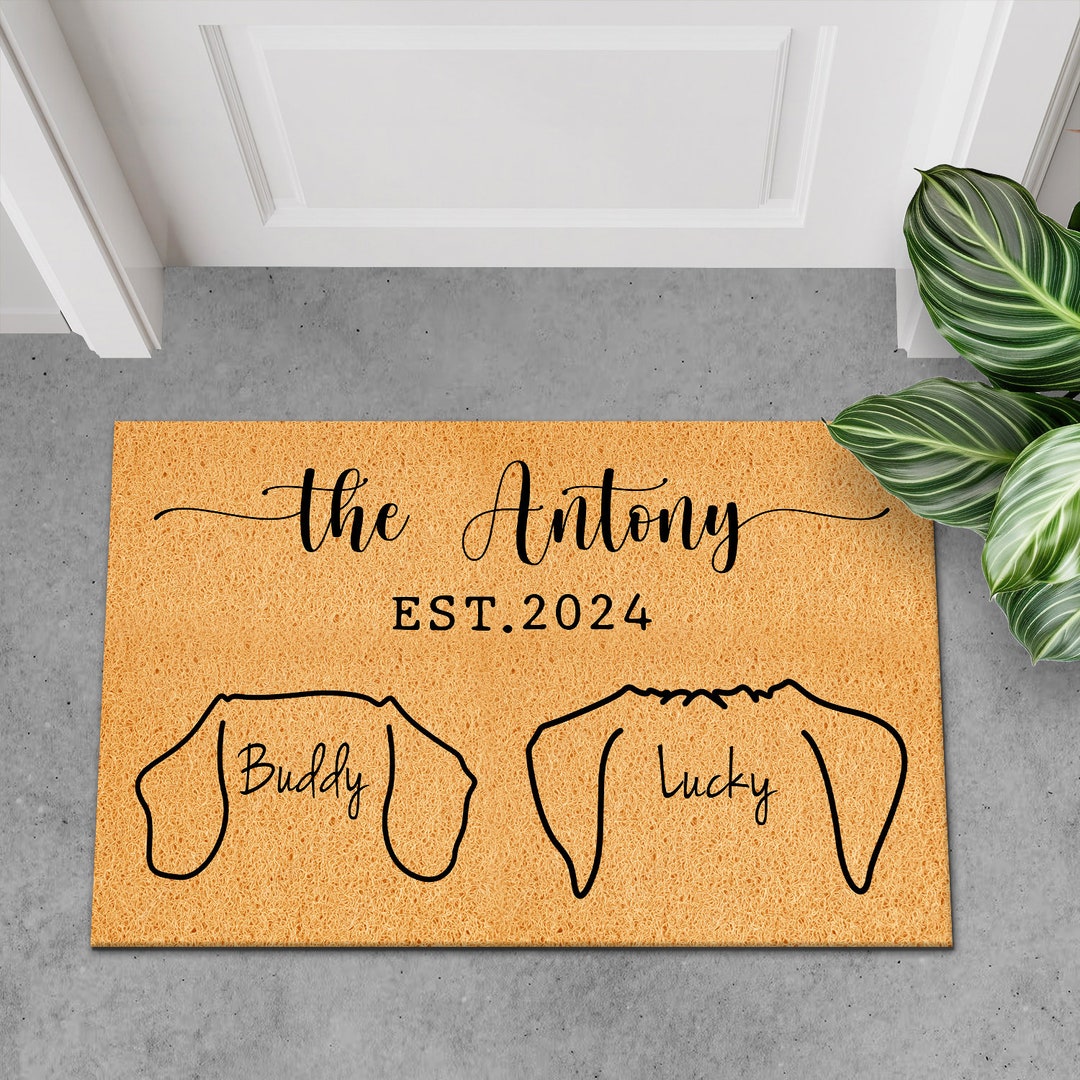 Personalized Dog Gift, Welcome Dog Mat, Dog Door Mat, Welcome Mats for ...