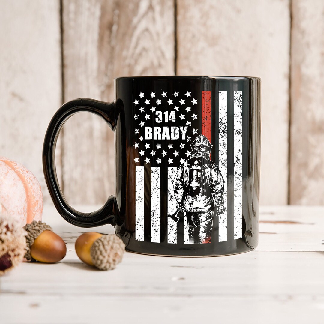 Personalized Custom Name Volunteer Firefighter, Fireman Thin Red Line ...