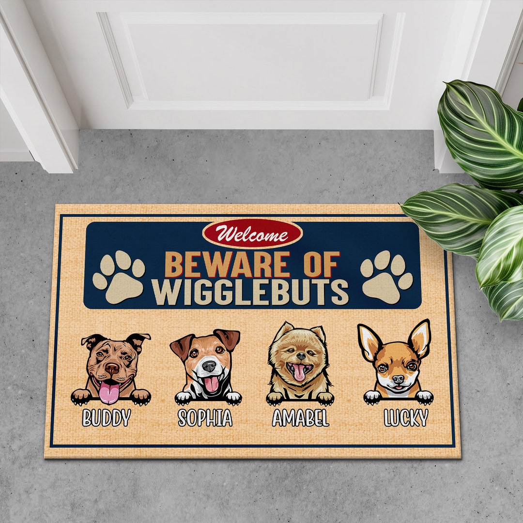 Personalized Dog Doormat, Custom Dog Welcome Mat, Dog Mat, Housewarming ...