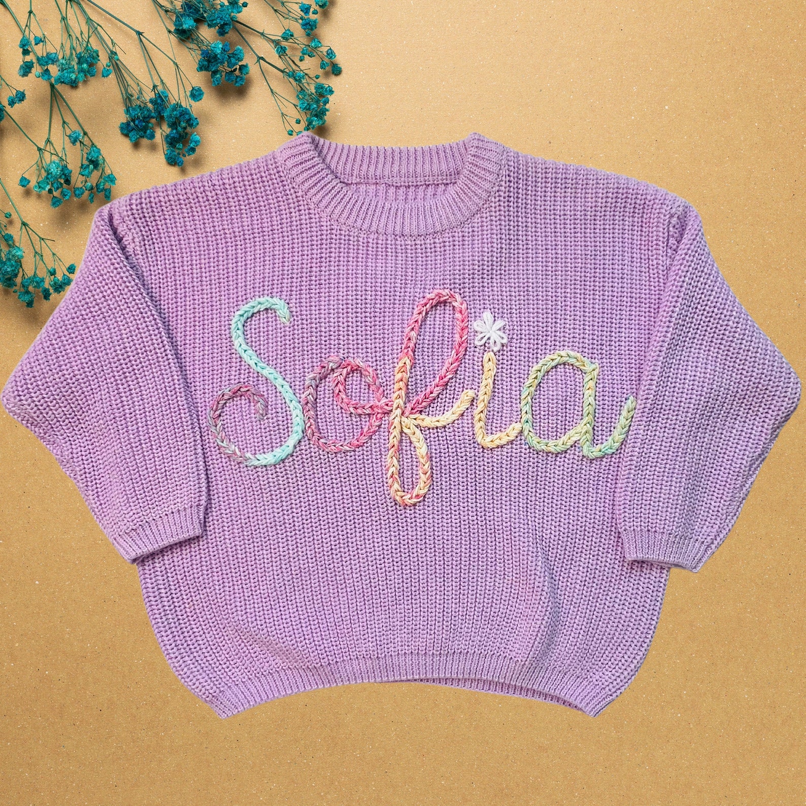 Personalized Baby Sweater, Hand Embroidered Sweatshirt Baby, Baby Gifts ...