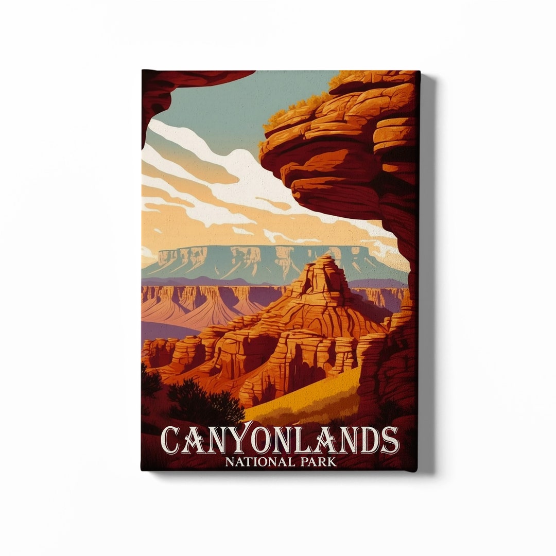Travel Poster, Canyonlands National Park Canvas Art Prints, Travel ...
