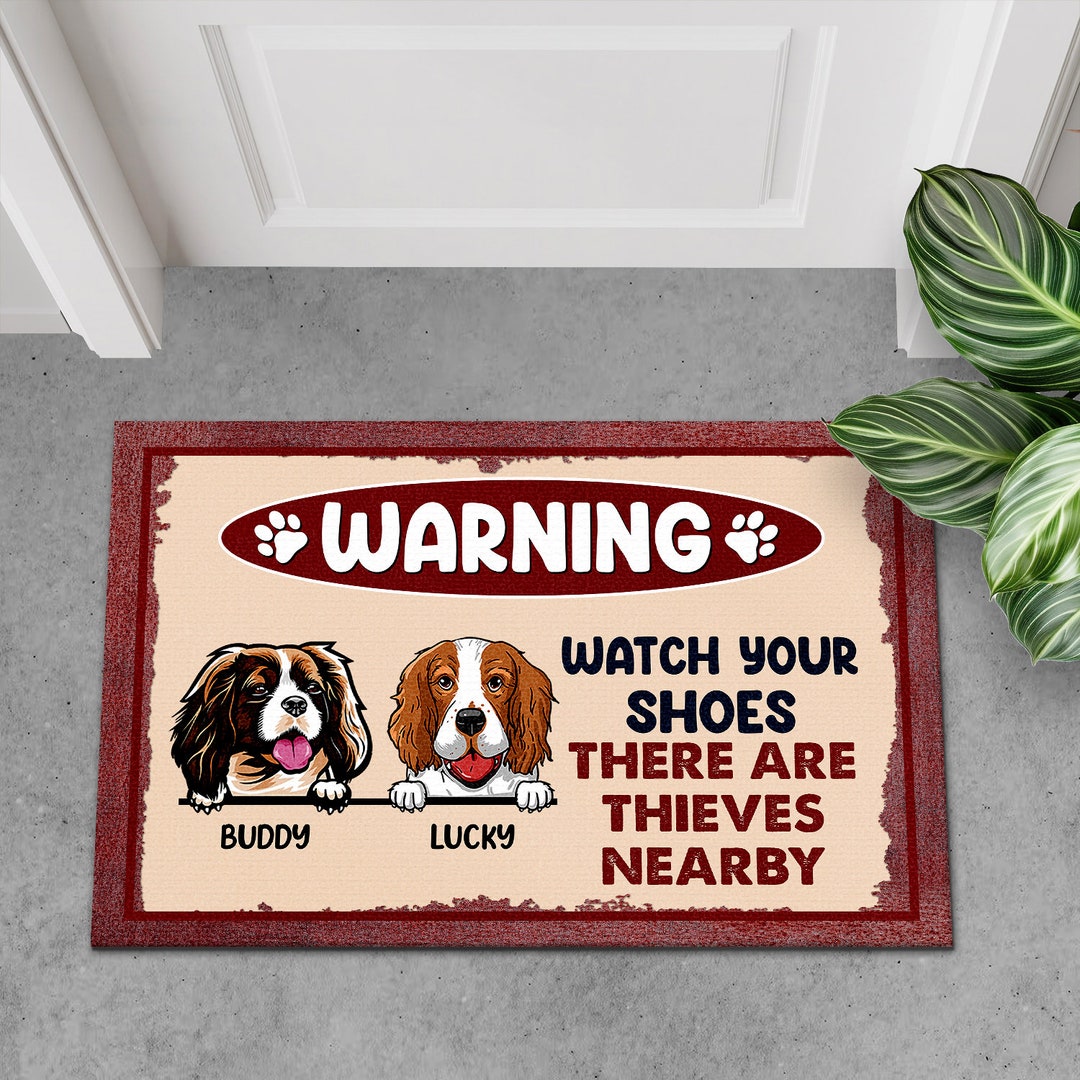 Custom Dog Welcome Mat, Personalized Dog Doormat, Dog Lovers Gift ...