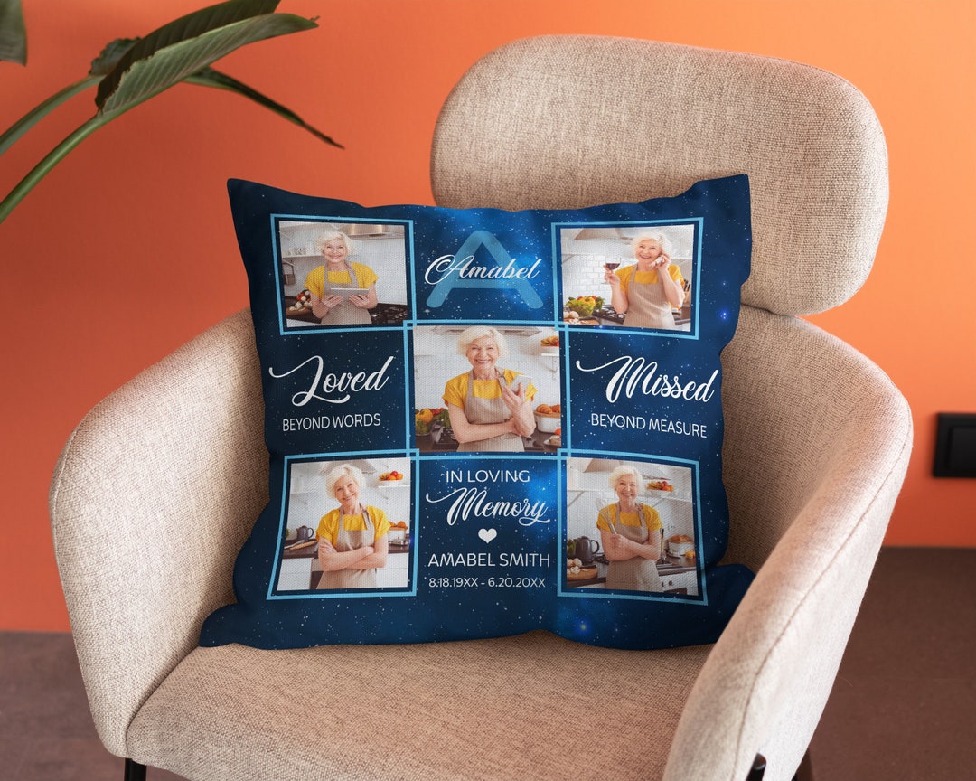 In Loving Memory Pillow, Custom Pillow Cover, Sympathy Gifts for Loss ...