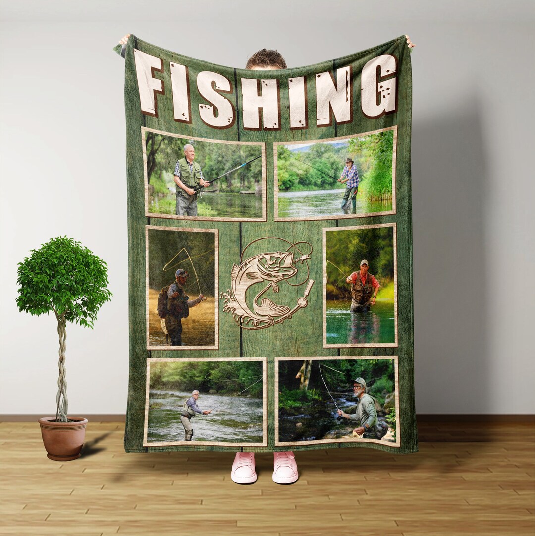 Fishing Blanket, Customized Blanket, Throw Blanket, Fishing Gifts ...