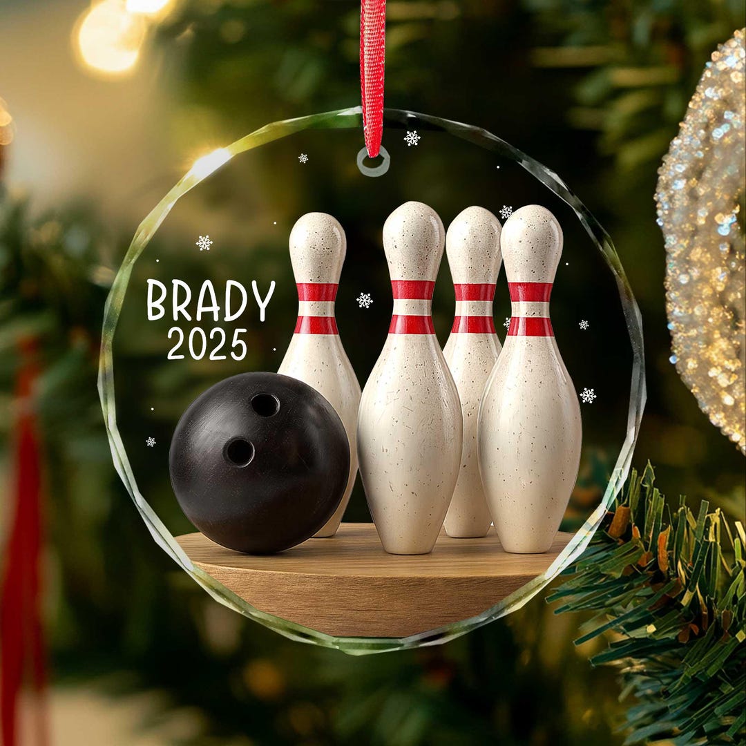 Bowling Ornament Christmas 2025, Bowling Christmas Ornament Decor, Gift ...