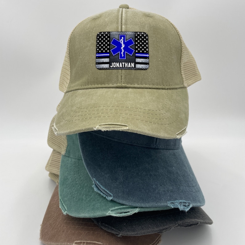 Personalized EMS EMT Paramedic Cap, Ollie Cap, Gift for Medical Worker ...