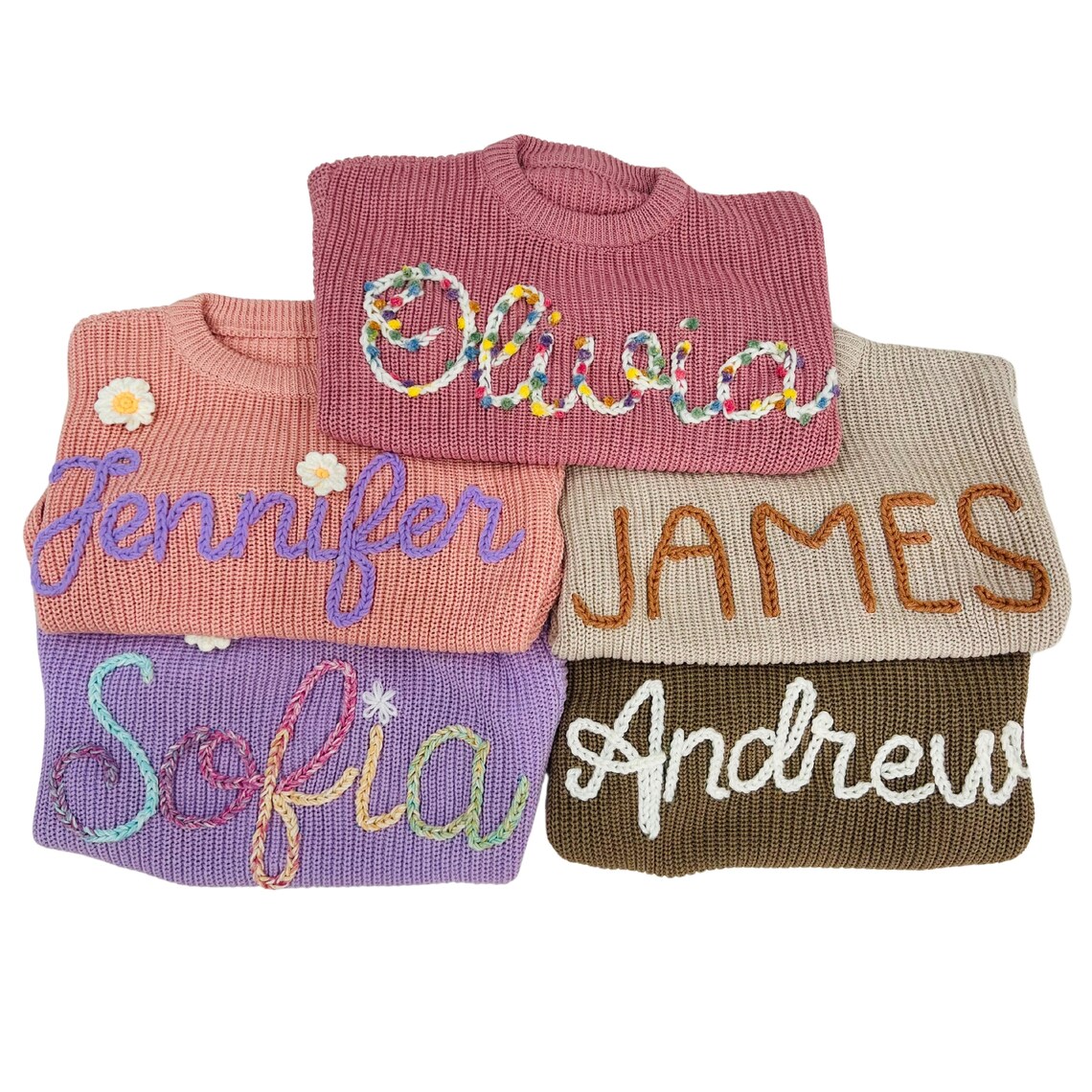 Personalized Baby Sweater, Hand Embroidered Sweatshirt Baby, Baby Gifts ...