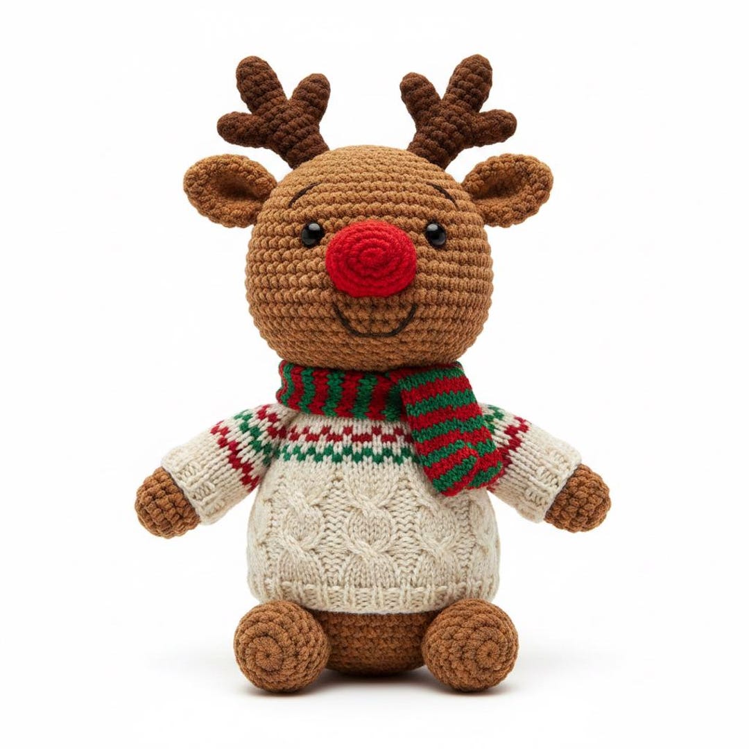 Rudolf Amigurumi Crochet Pattern Crochet Pattern Rudolf PDF Festive ...