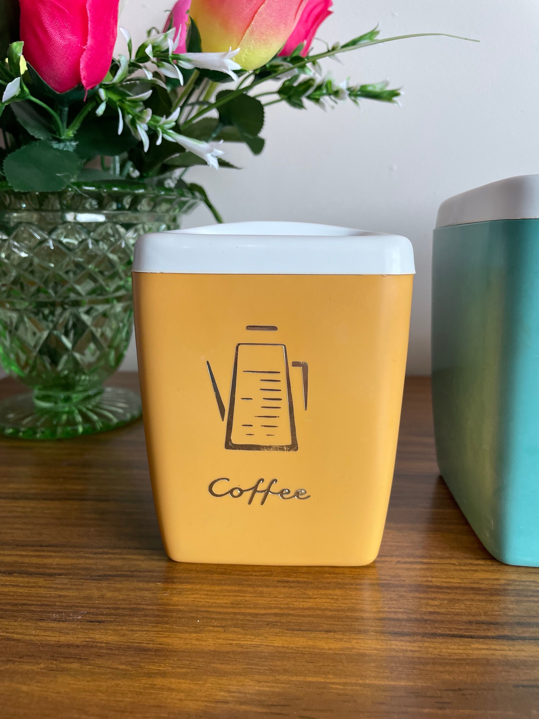 Vintage Retro Nally Ware Harlequin Kitchen Canister Set - Etsy Australia