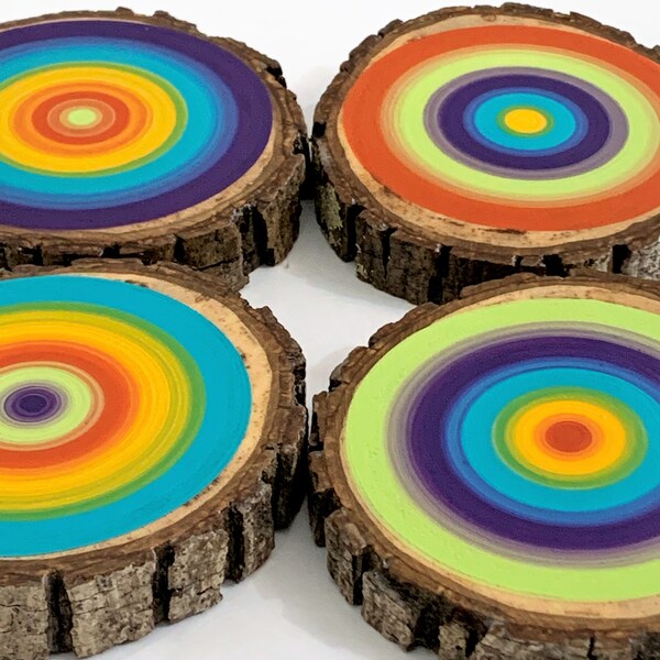 Tree Slice Coasters - Etsy