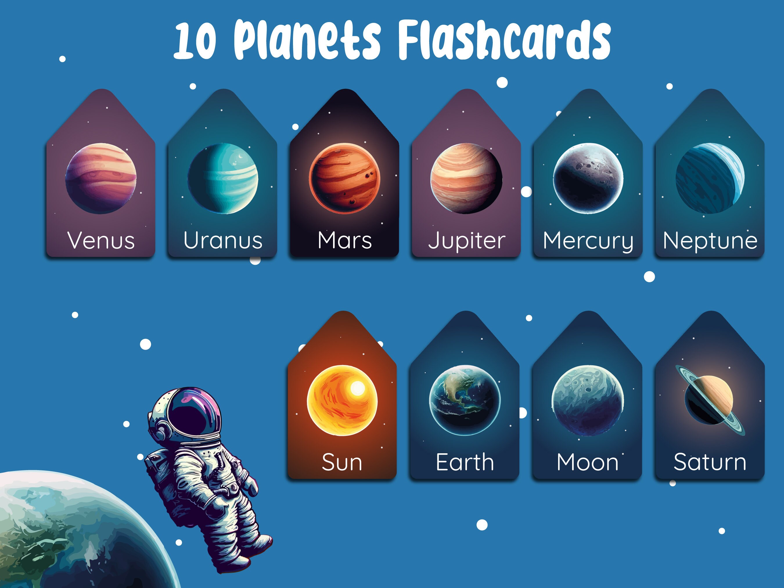 Planets Flashcards, Illustrations Planets Flashcards, Planets ...