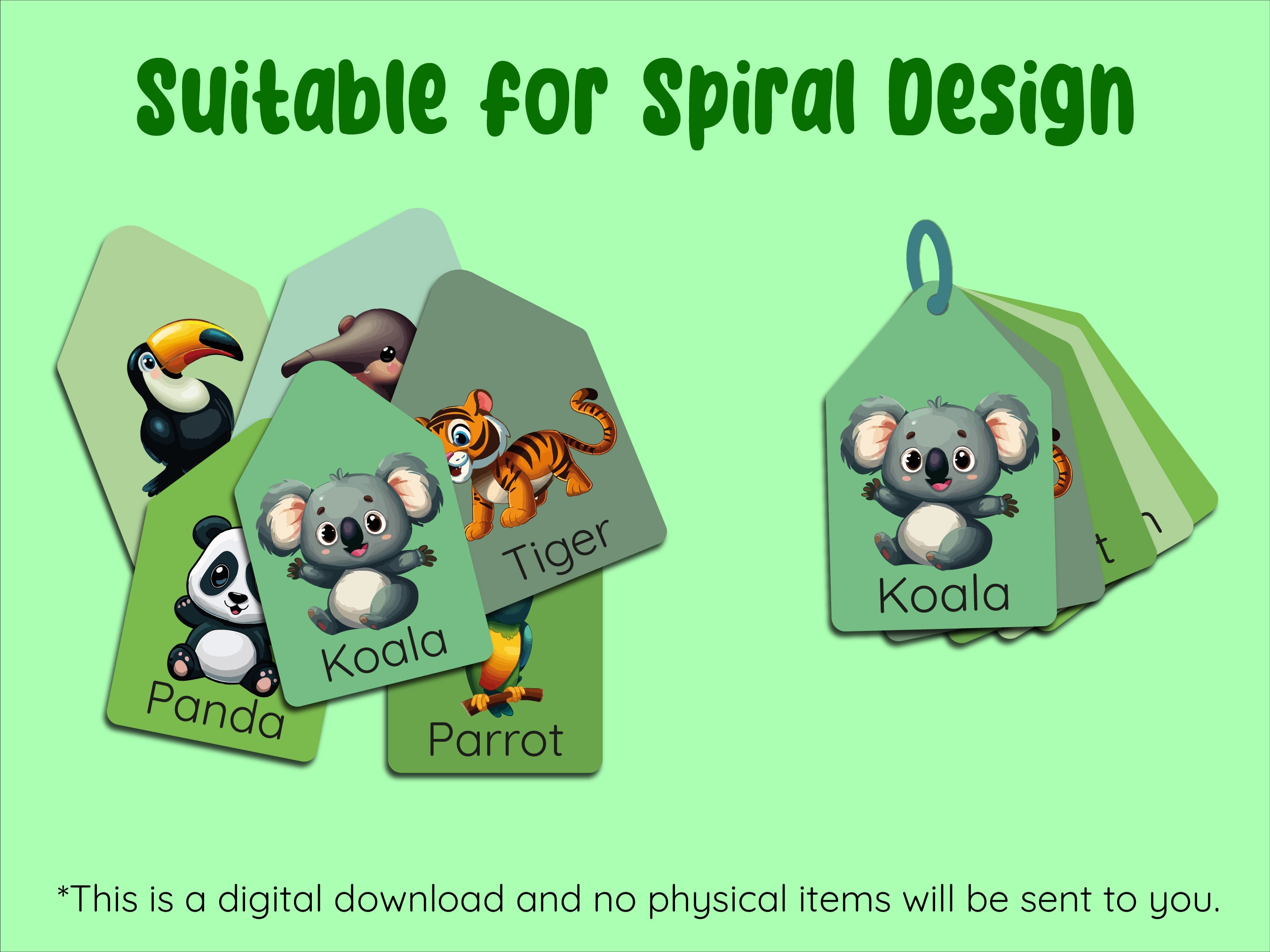 Jungle Animals Flashcards, Illustrations Jungle Animals Flashcards ...