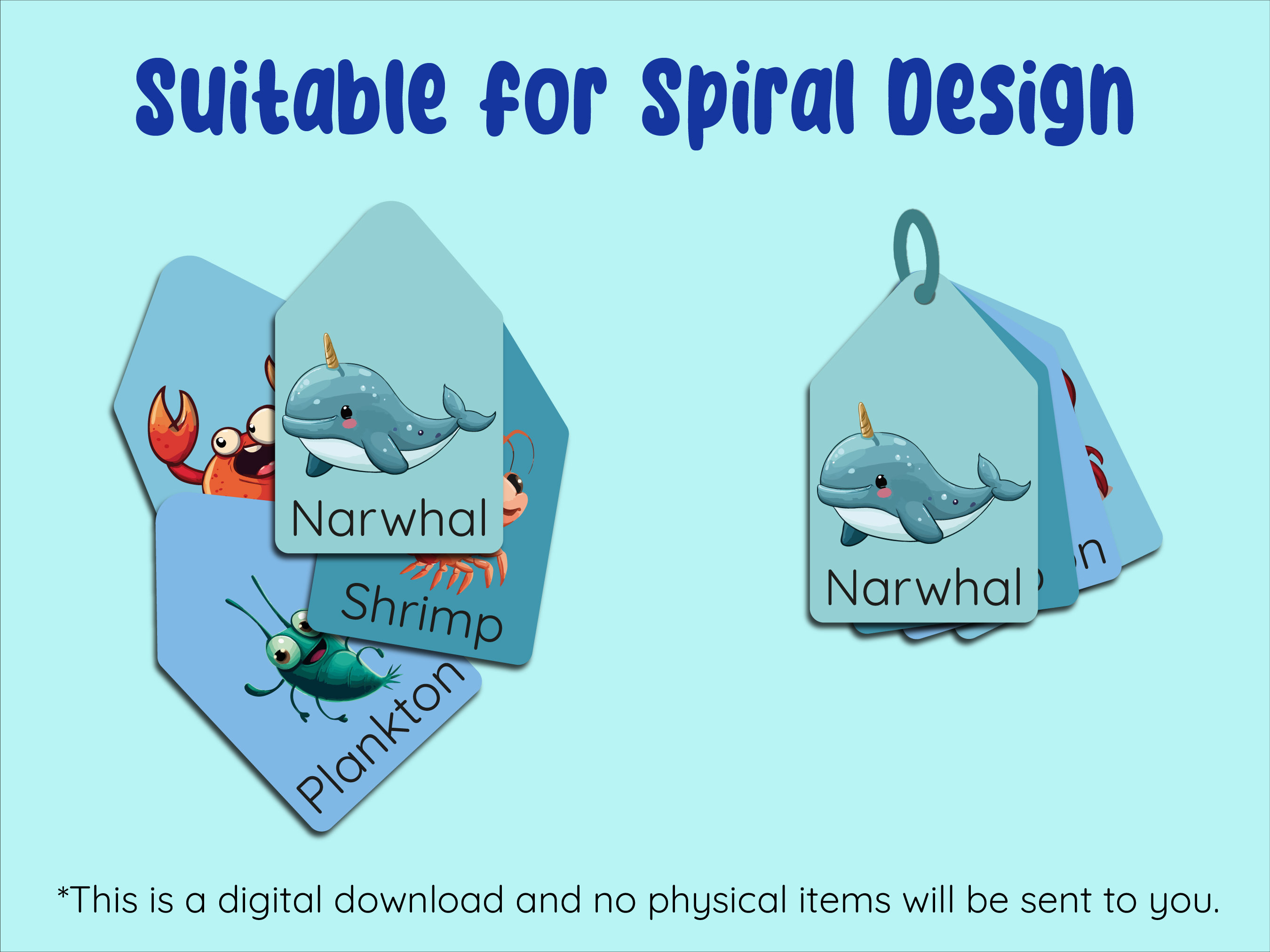 Sea Animals Flashcards, Illustrations Sea Animals Flashcards, Sea ...