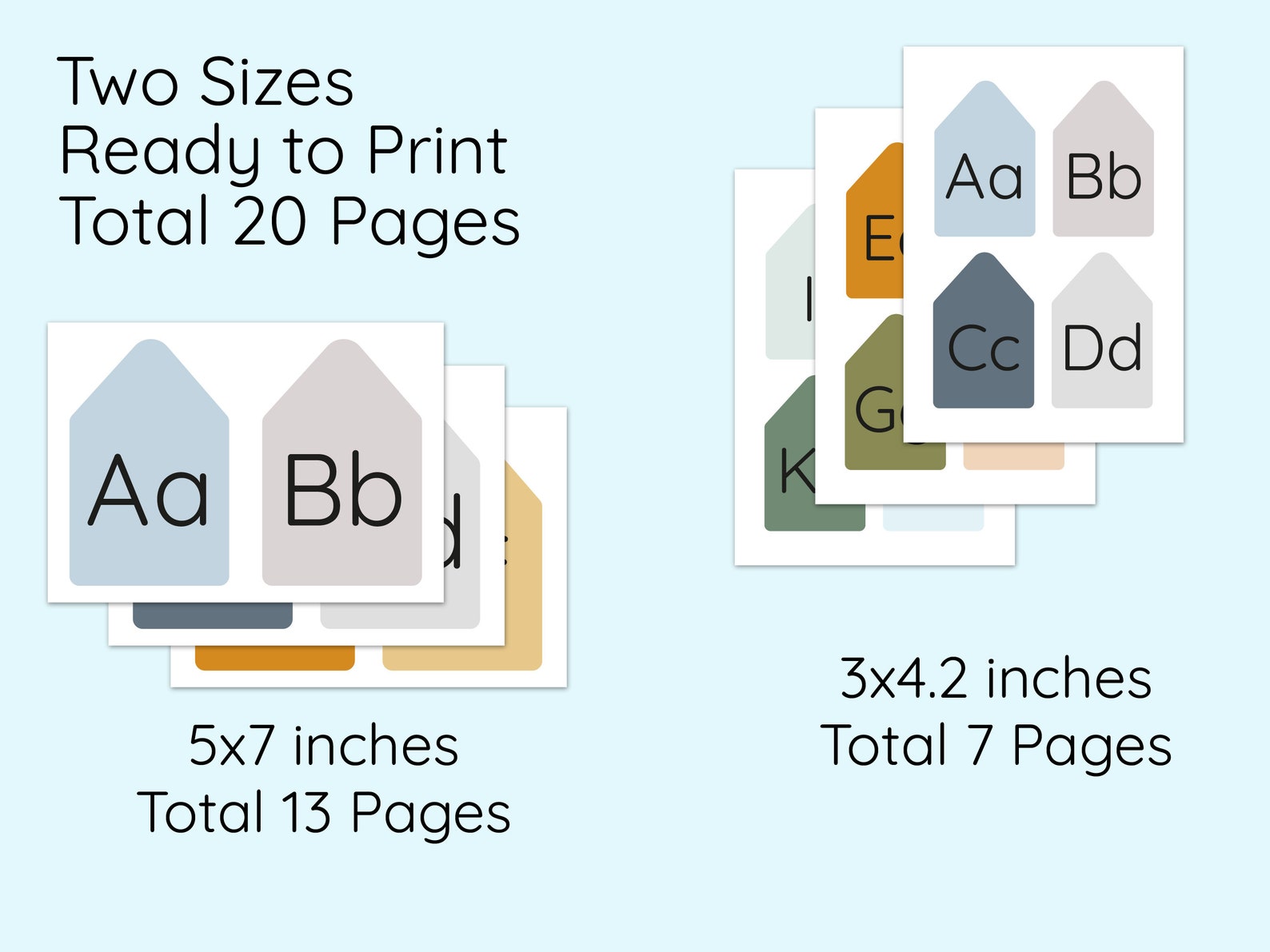 Alphabet Flashcards Educational Alphabet Flashcards for Kids - Etsy