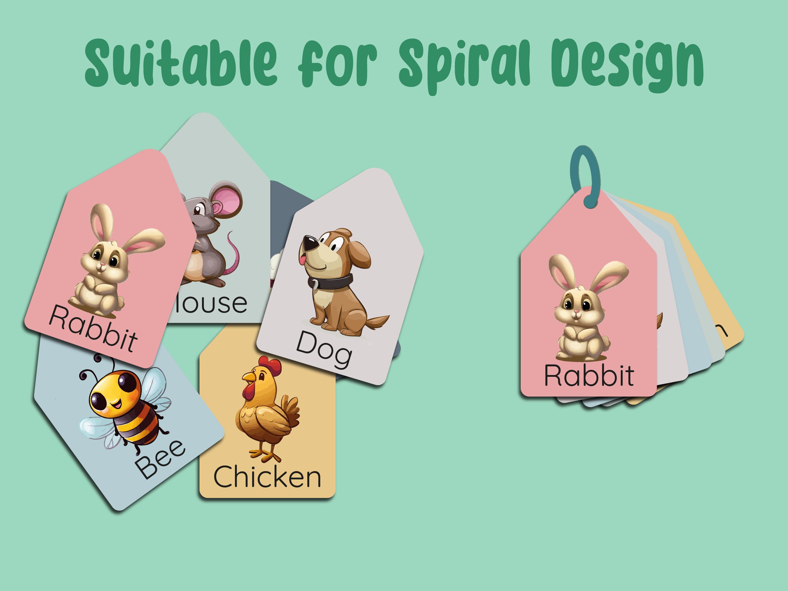 Farm Animals Flashcards, Cartoon Farm Animals Flashcards, Illustrations ...