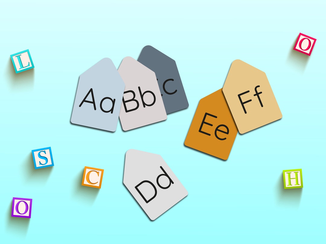 Alphabet Flashcards Educational Alphabet Flashcards for Kids - Etsy