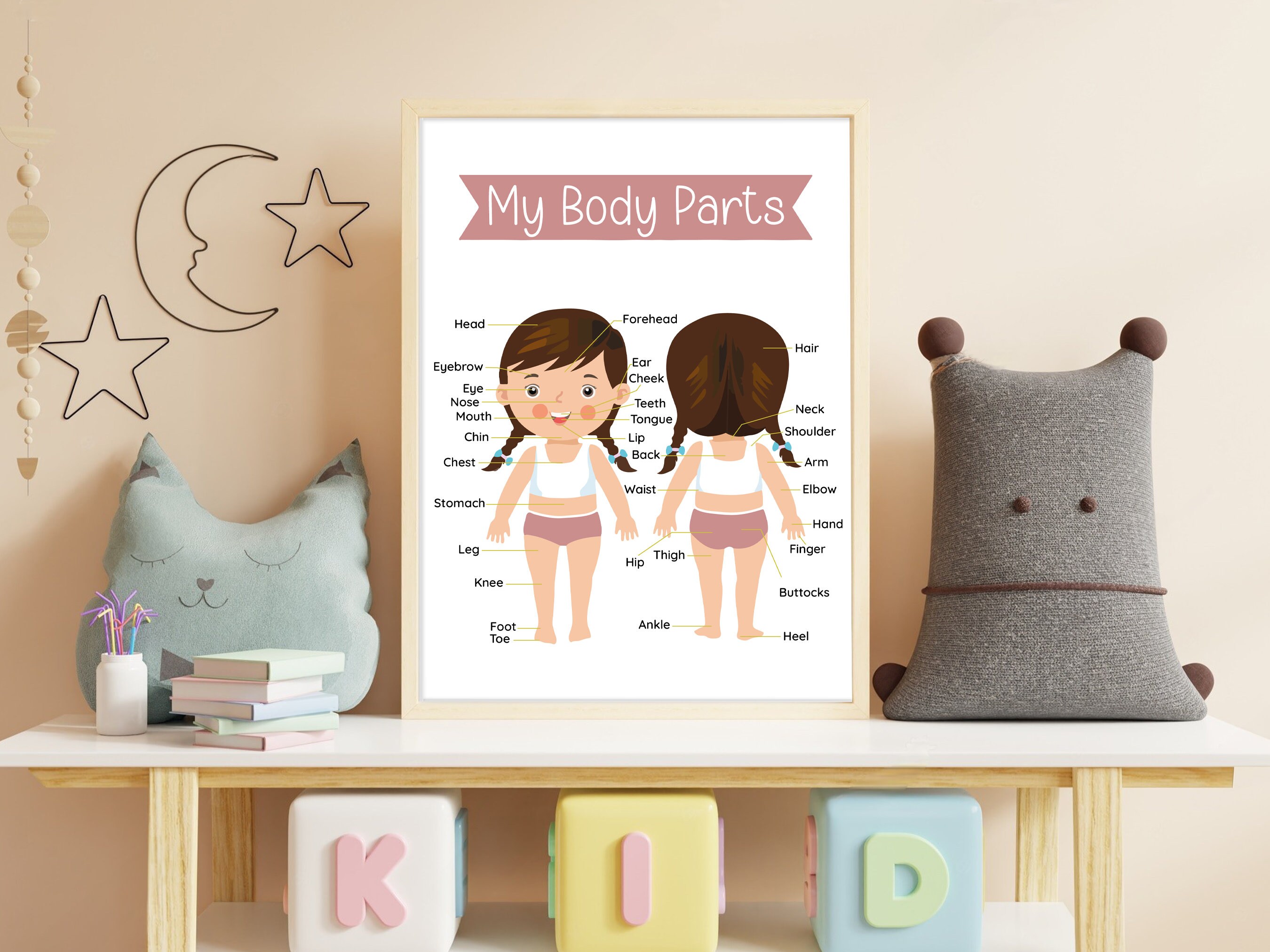 My Body Parts Flashcards, 17 My Body Parts Flashcards and 2 Poster ...