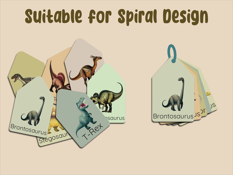 Dinosaurs Flashcards, Cartoon Dinosaurs Flashcards, Illustrations ...