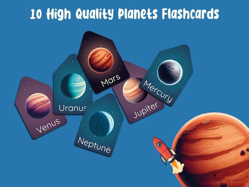 Planets Flashcards, Illustrations Planets Flashcards, Planets ...
