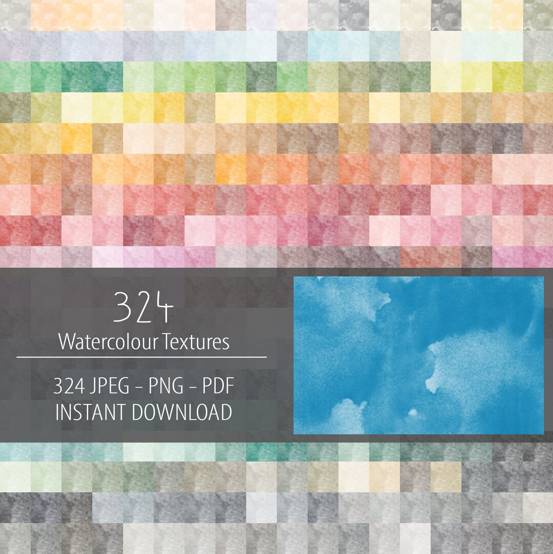 324 Watercolor Textures Digital Paper, Instant Download Digital Paper ...