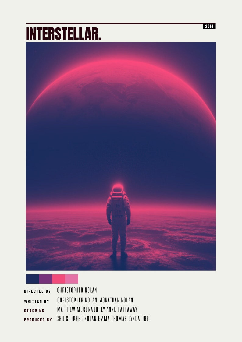 Interstellar Movie Poster Digital Download Movie Print Wall Art Parody Gift Idea. - Etsy