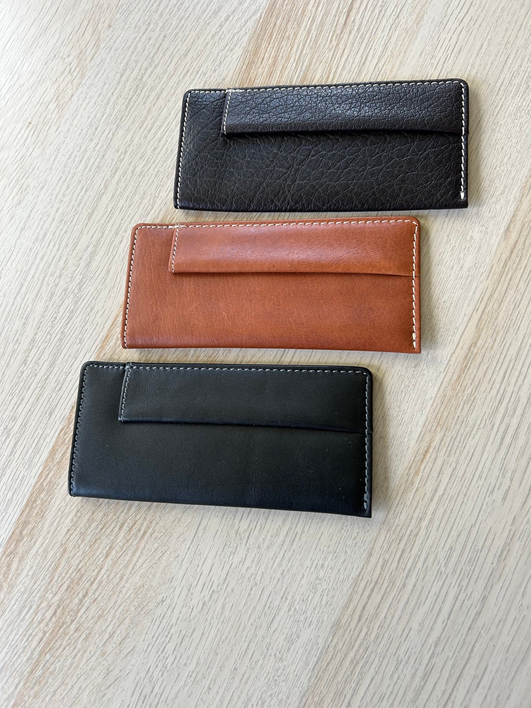 G&T Full-grain Leather Soft Glasses Case, Spectacle Case With a Pen ...