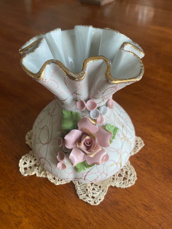 Vintage Lefton Floral Vase - Etsy