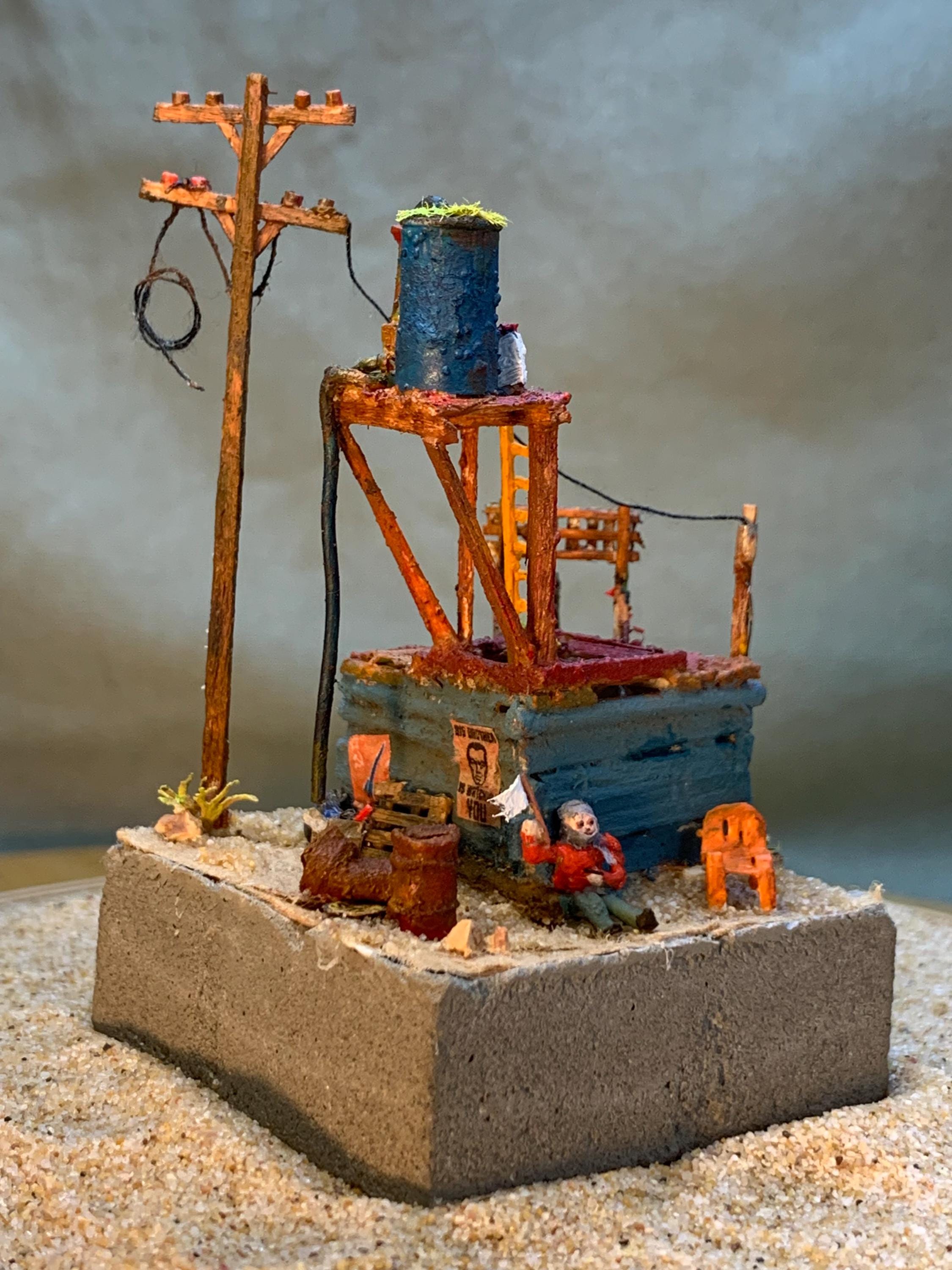 Handmade Miniature Post-apocalyptic Diorama: Industrial Urban Decay ...