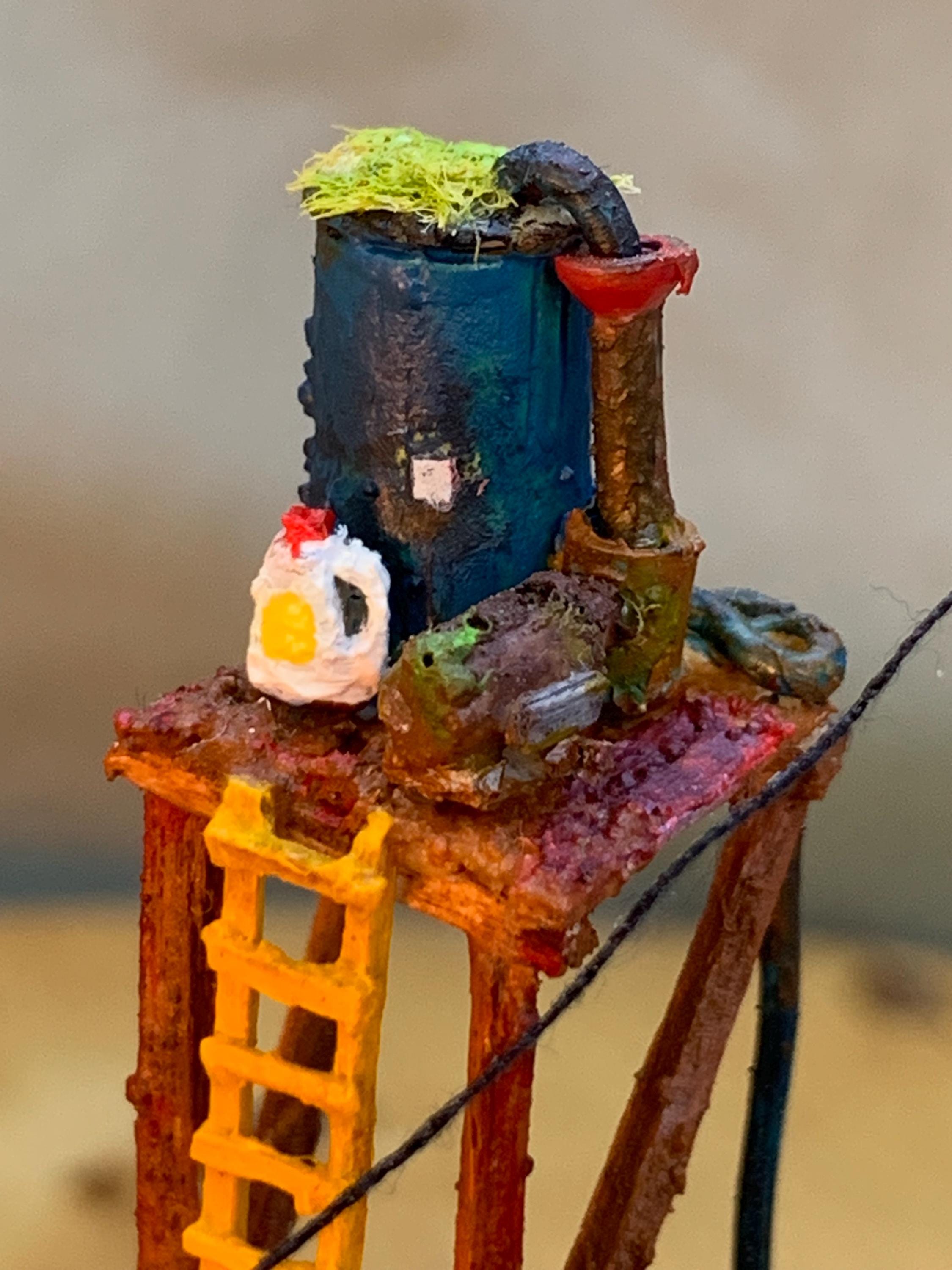 Handmade Miniature Post-apocalyptic Diorama: Industrial Urban Decay ...