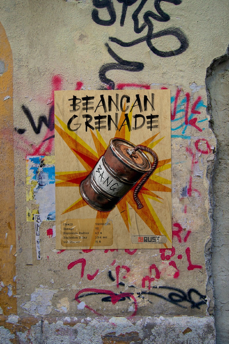 Rust Game Digital Poster | Rust Flyer Player Gift | Gamer Print Banner ...