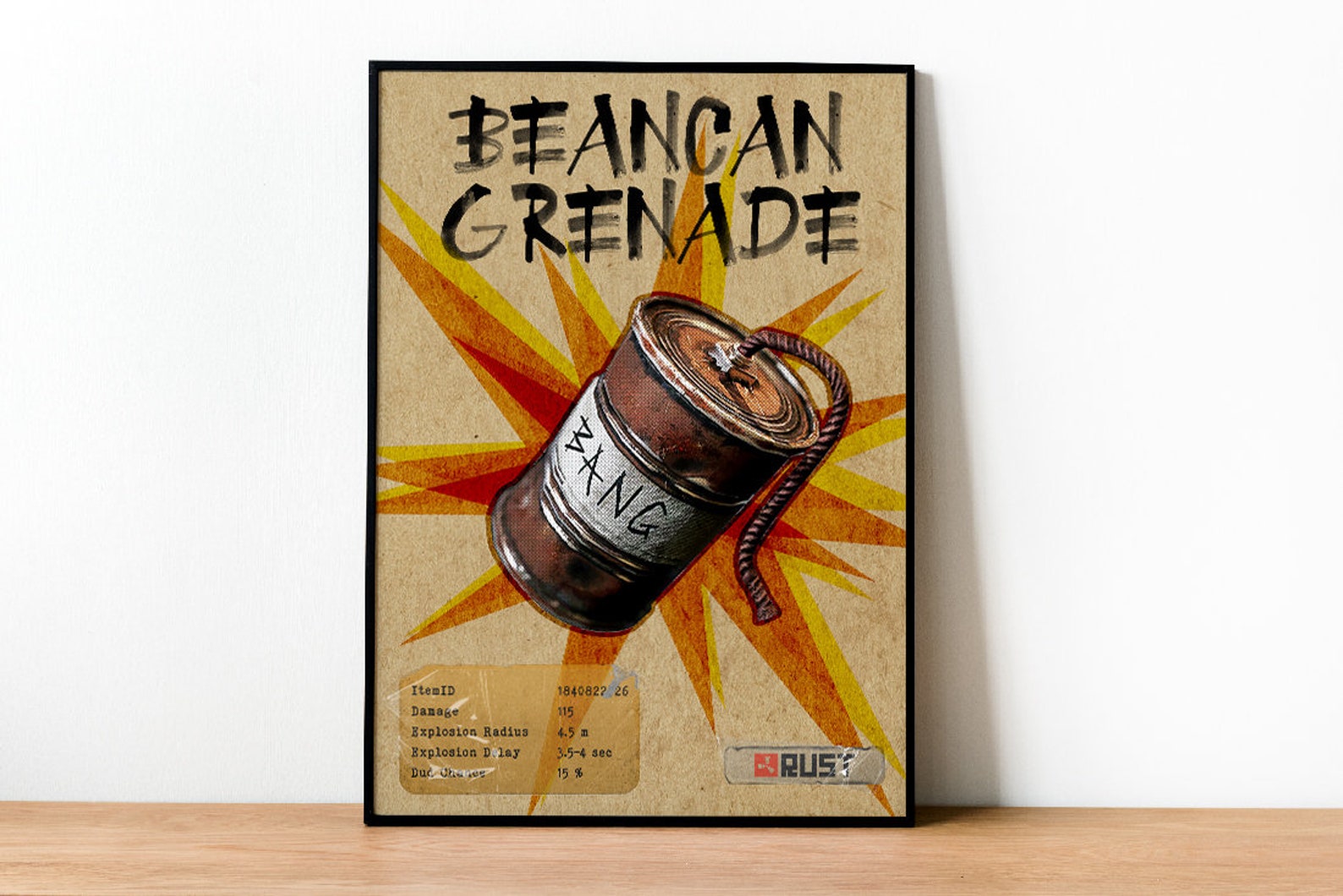 Rust Game Digital Poster | Rust Flyer Player Gift | Gamer Print Banner ...