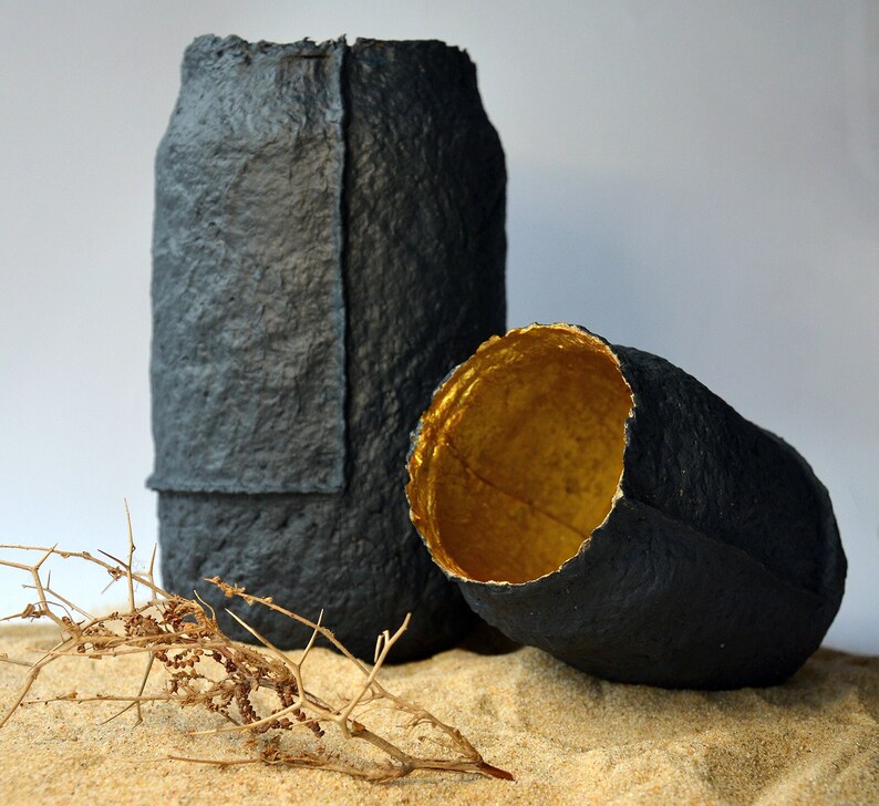 Handmade Decorative Paper Mache Vase Set - Etsy
