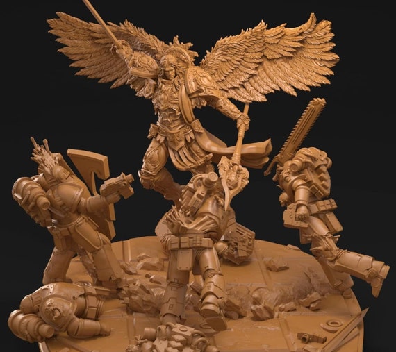 Sanguinius Blood Angels Diorama 3d Stl File | Etsy UK