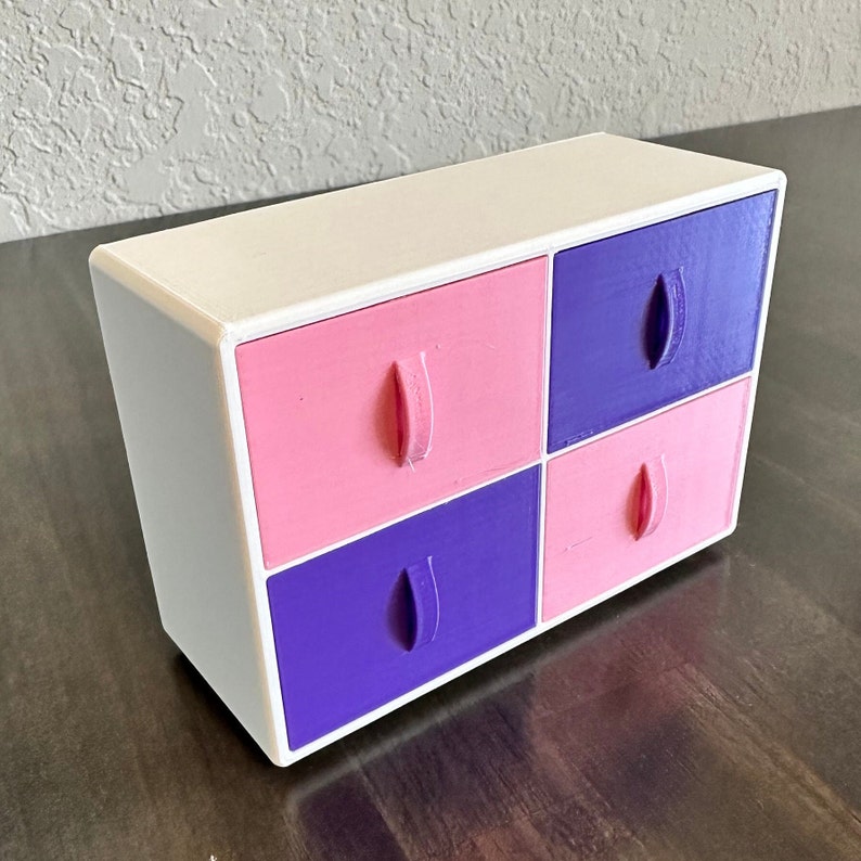 Doll Dresser With 4 Drawers and Handles Dollhouse Furniture/accessory ...