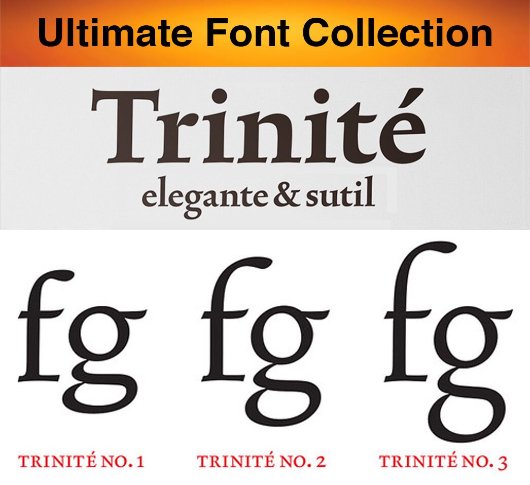 Trinité Font Family Collection 80 Trinite Fonts Four Variants - Etsy
