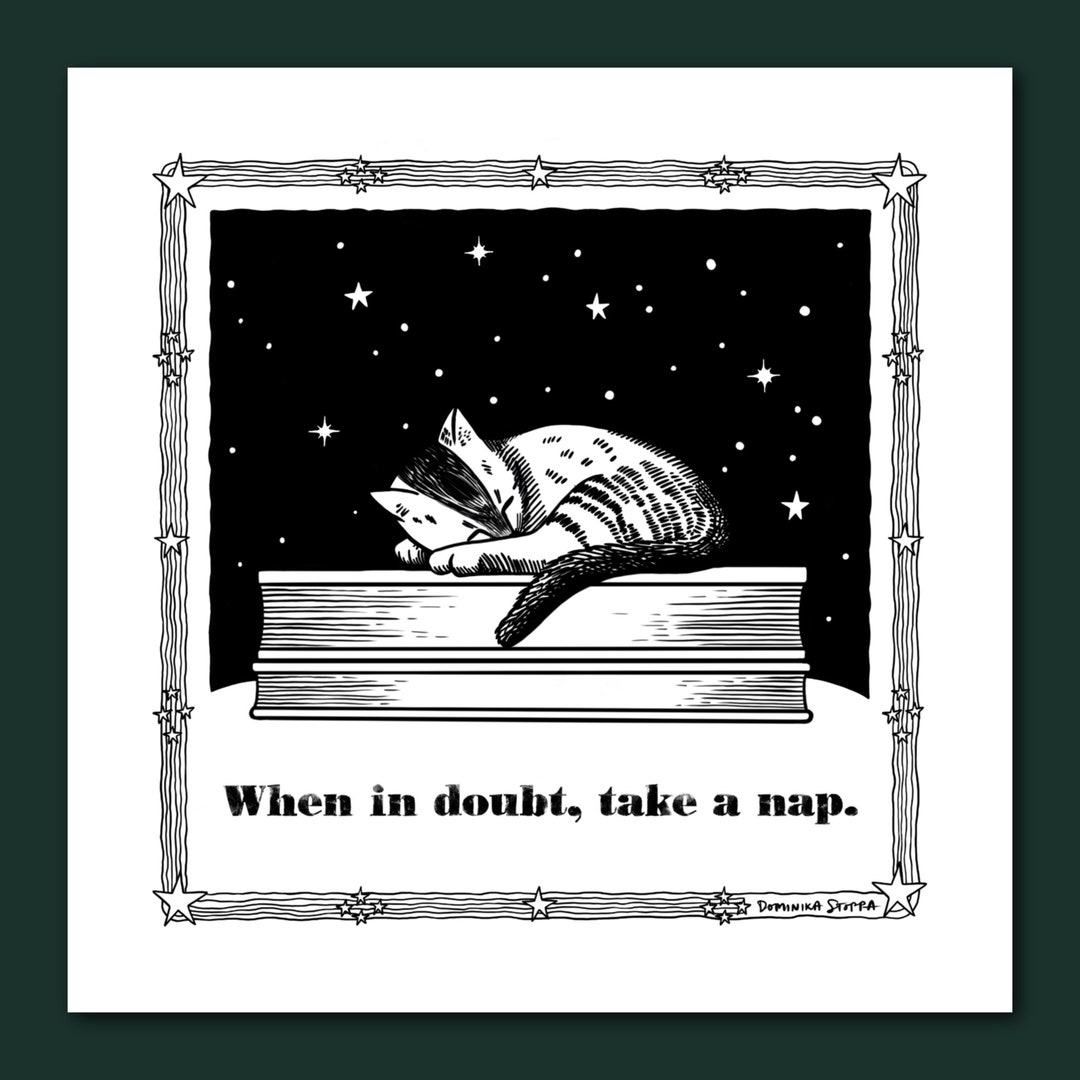 TAKE A NAP Empowering Wellbeing / Mental Health Art Giclée Print ...