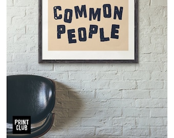 Common People Print - Etsy UK