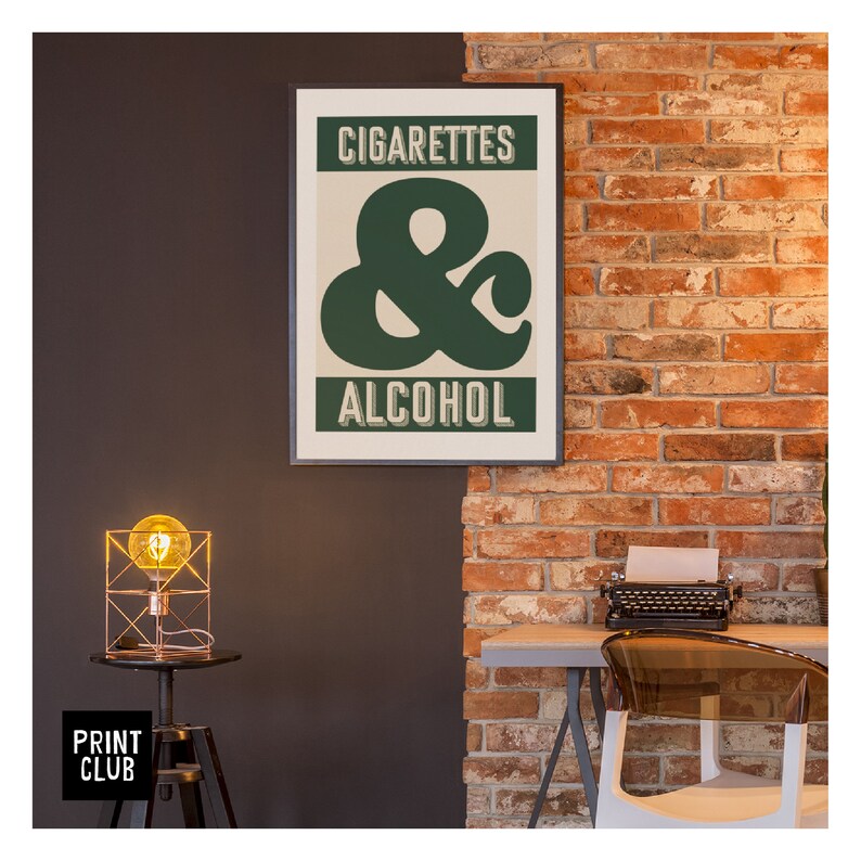 Oasis Poster cigarettes & Alcohol Art Print Oasis Lyrics Art Print - Etsy