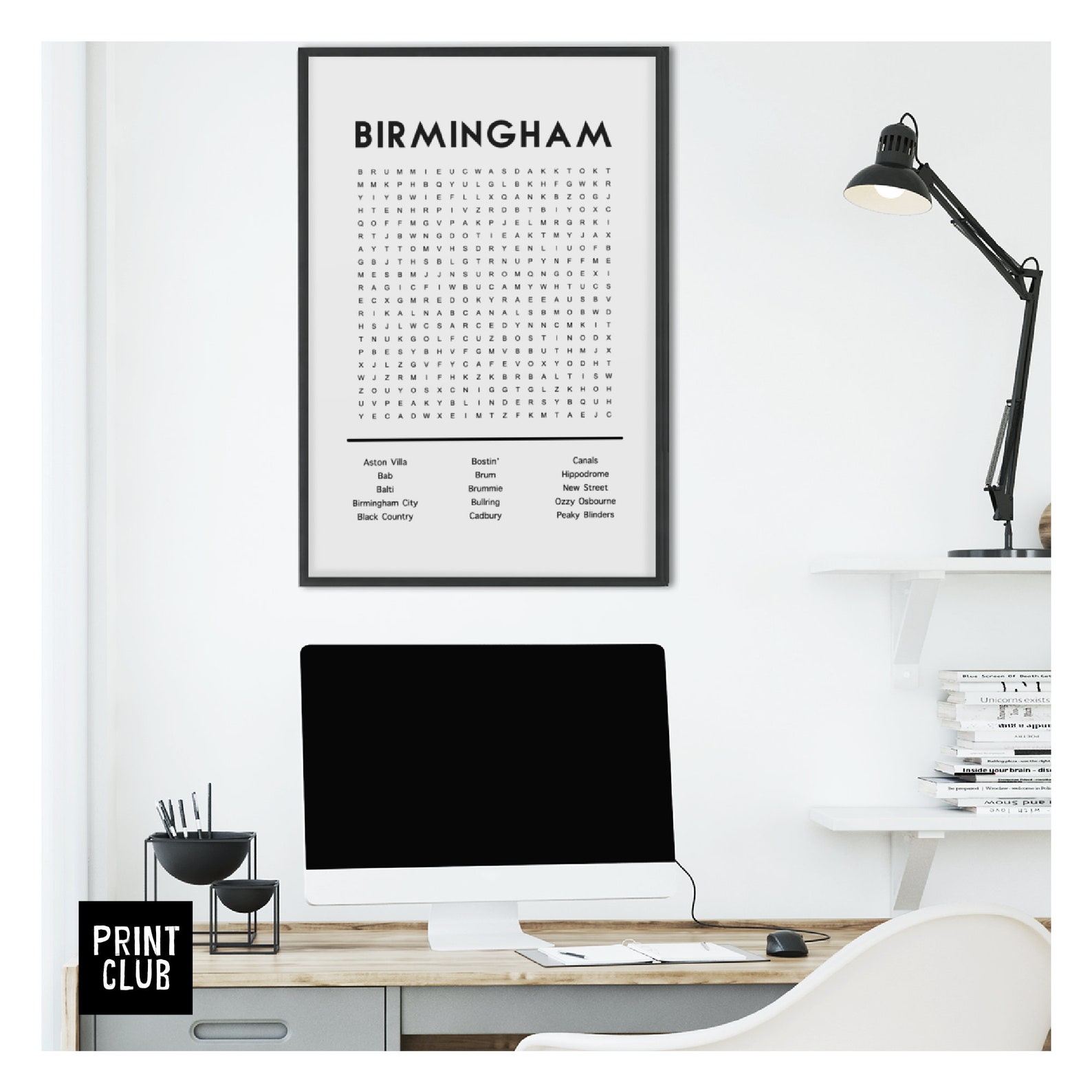 Birmingham Word Search Poster - Etsy