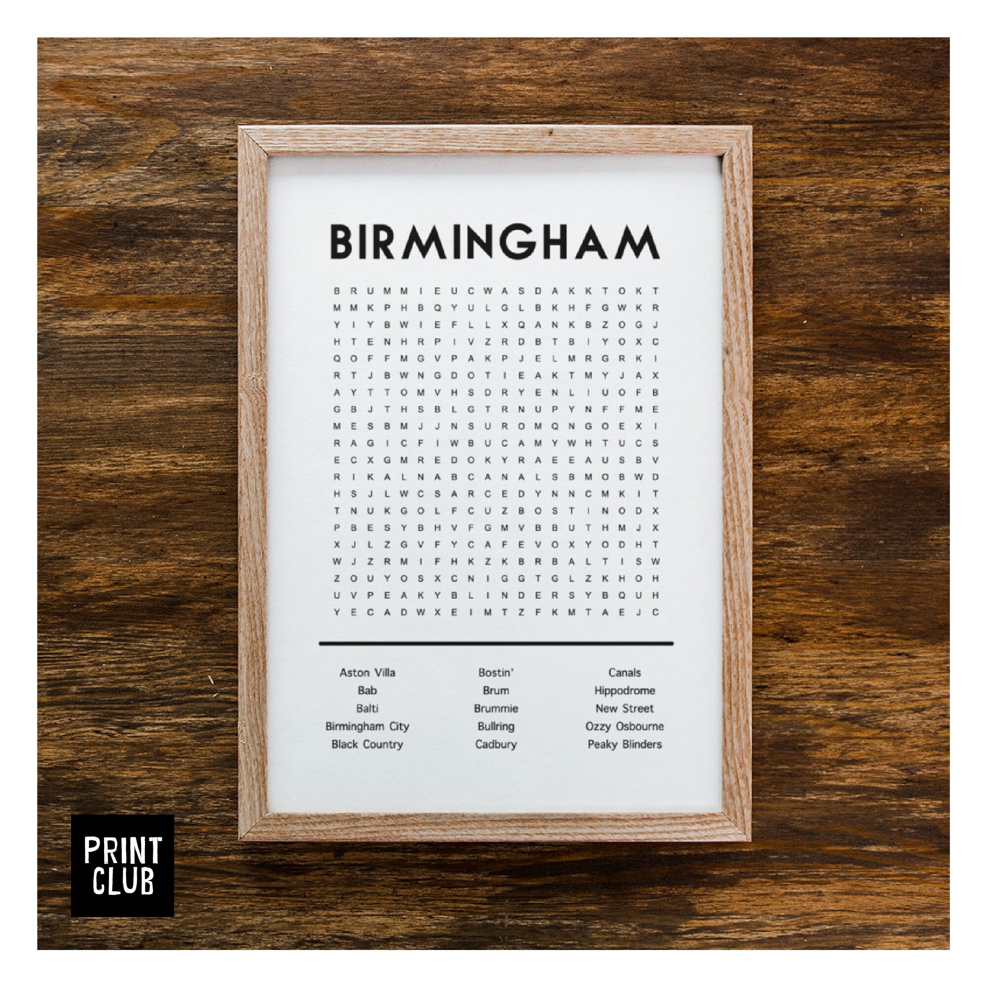 Birmingham Word Search Poster - Etsy