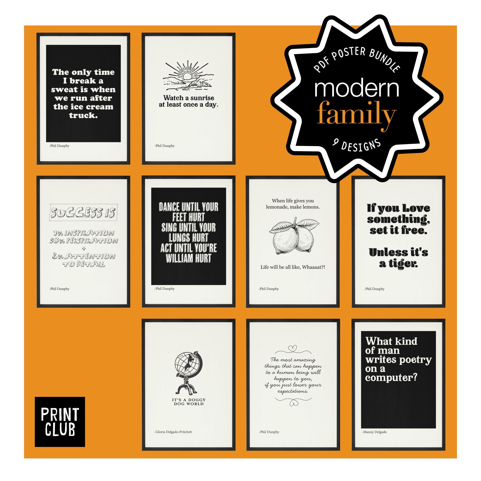 Modern Family Quote Poster Downloadable PDF Modern Family - Etsy