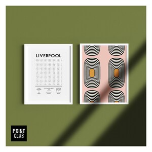 Liverpool Word Search Poster Liverpool Art Print River Mersey Scouse ...