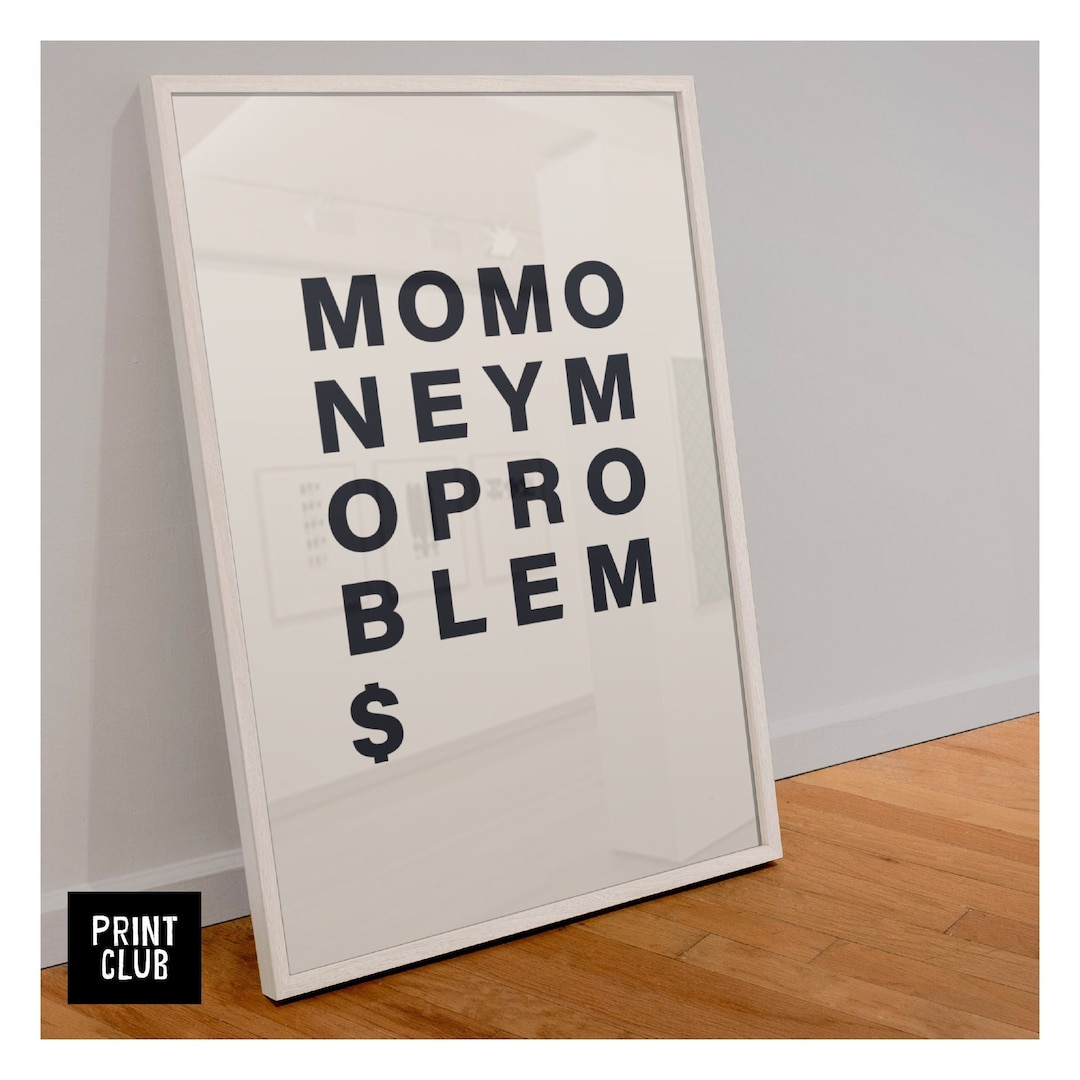 Mo Money Mo Problems Poster Biggie the Notorious B.I.G Print Hip Hop ...