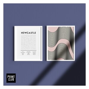Newcastle Word Search Poster Newcastle Upon Tyne Art Print Tyne Bridge ...